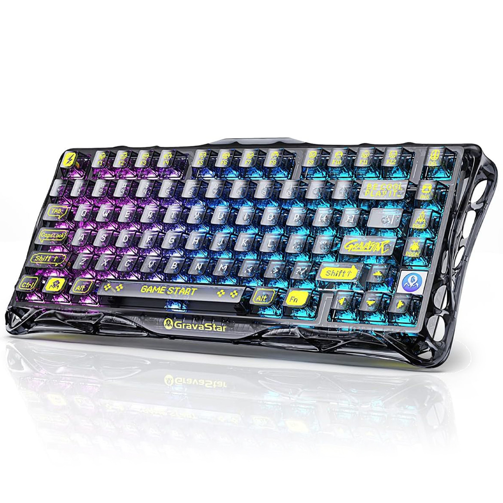 GravaStar Mercury K1 Lite RGB Linear Key Switch Ingilizce Q Siyah ...